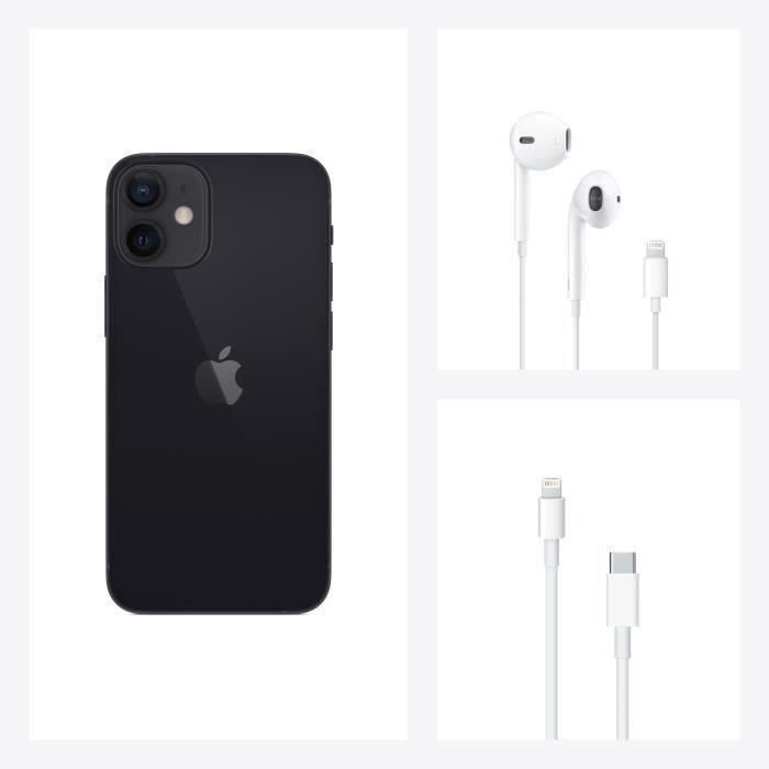 APPLE iPhone 12 mini 256Go Noir - Reconditionné - Très bon état ...