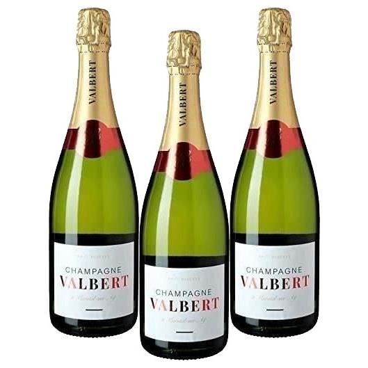 Champagne Valbert Brut Réserve - 75 cl x3 - La cave Cdiscount