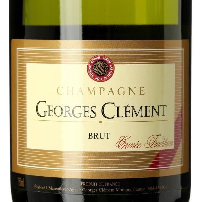Champagne Georges Clément Brut Tradition - 75 cl x3 - La cave Cdiscount
