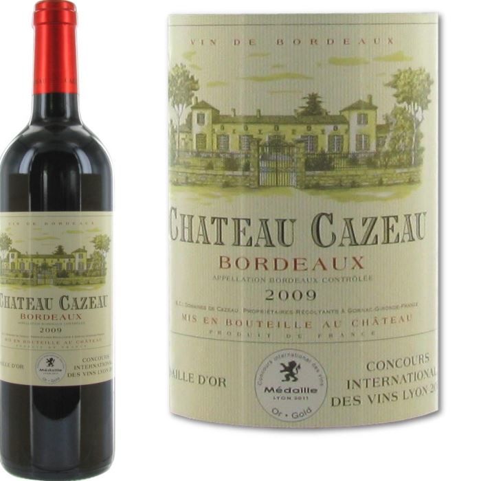 Château Cazeau Bordeaux 2009 x1 - La cave Cdiscount