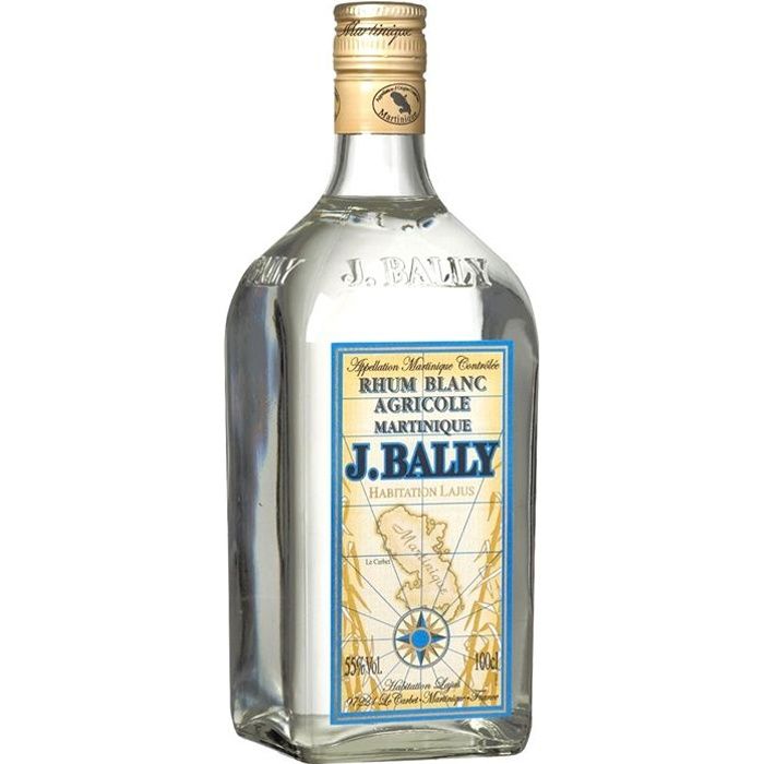 Rhum Blanc Agricole AOC Martinique J. Bally 55% - La cave Cdiscount