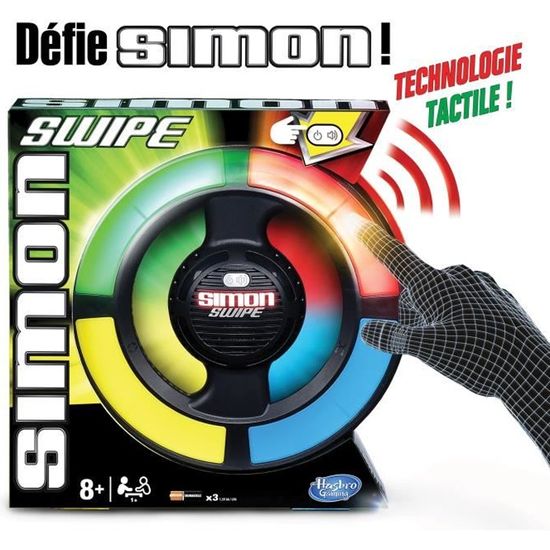 Jeu de société - HASBRO - Simon Swipe - Mixte - A partir de 8 Ans - 1 ...