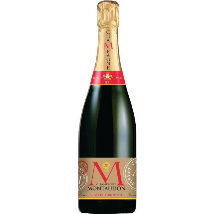 Champagne Montaudon Cuvée du Fondateur Brut - 75 cl - La cave Cdiscount
