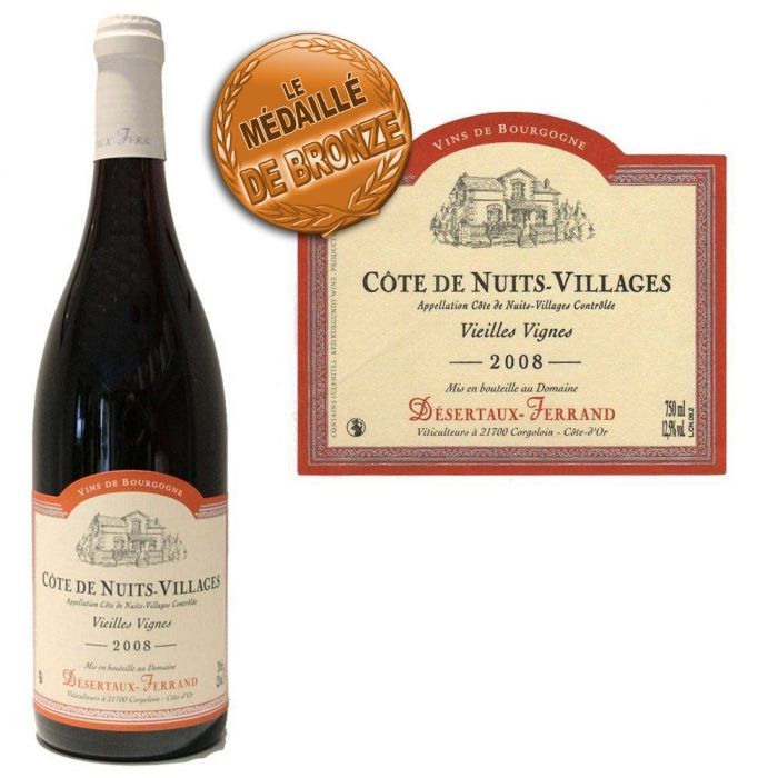 Desertaux Ferrand Côte de Nuits Villages 2008 - La cave Cdiscount