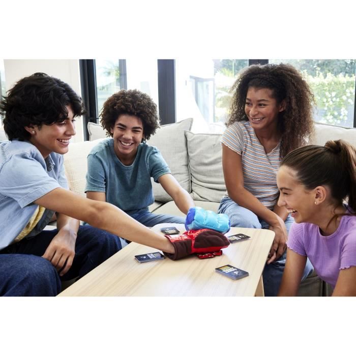 Mattel Games - Fight Cards-Jeu de cartes en équipe avec deux gants de ...