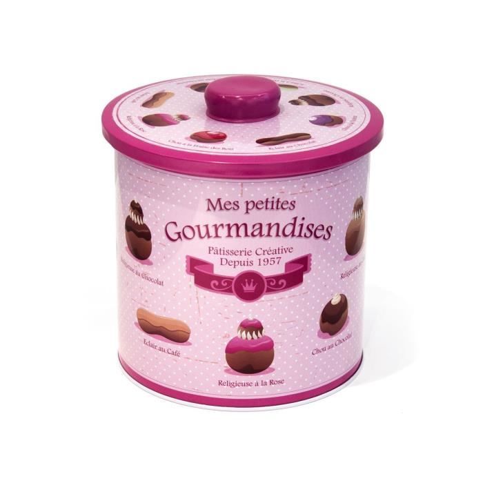 Boîte Métal Ronde Biscuit Rose - Cdiscount Maison