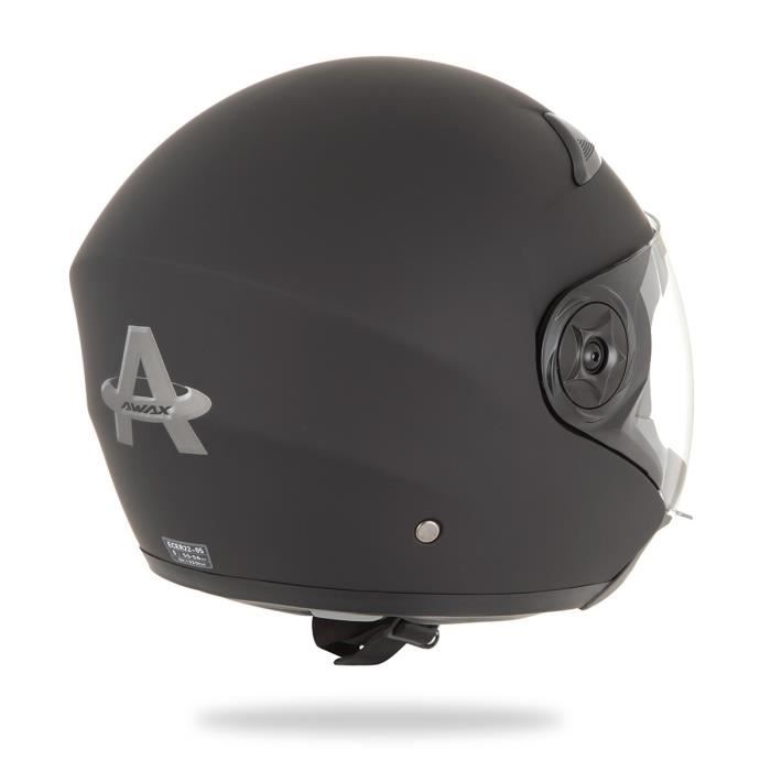 Casque jet AMX AWAX noir mat Homologué CE - Cdiscount Auto