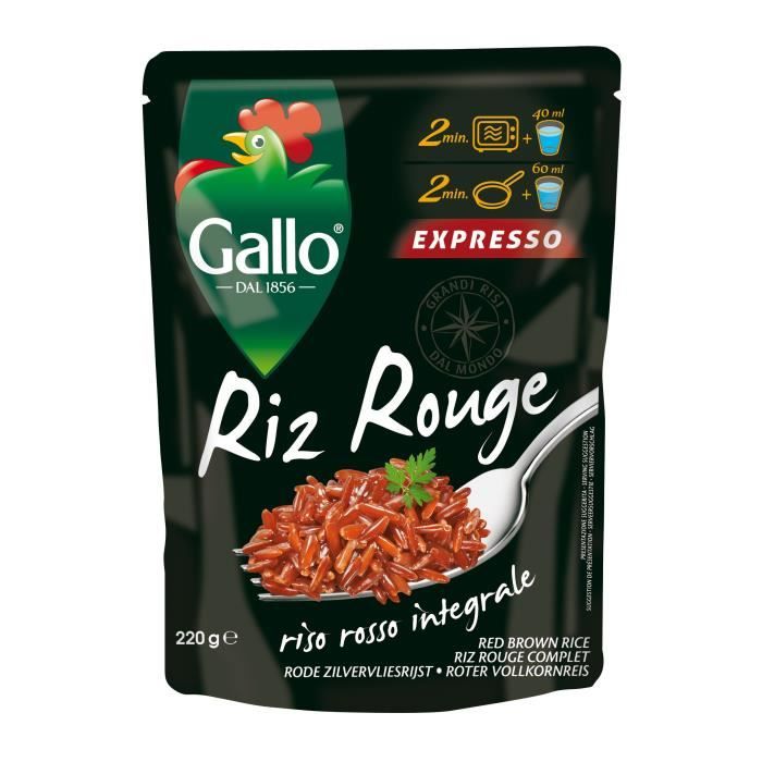 RISO GALLO Riz Rouge Expresso 220G - Cdiscount Au quotidien