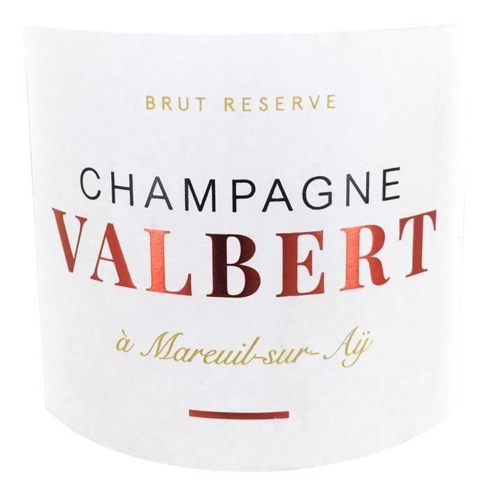 Champagne Valbert Brut - Brut Réserve x1 - La cave Cdiscount