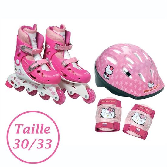 HELLO KITTY Rollers en ligne taille 30 à 33 et Protections - Achat ...