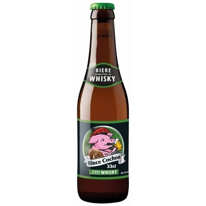 BRASSERIE HAACHT Rince Cochon Whisky Dark Ale Bière Brune - 33 cl - 8,5 % - La cave Cdiscount