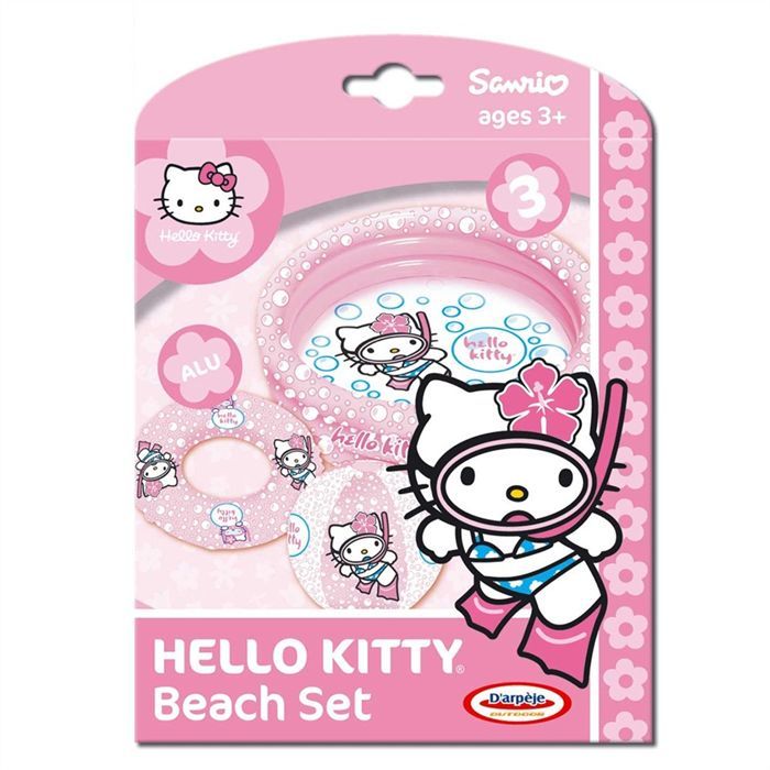 Hello Kitty set piscine + bouée + ballon - Cdiscount Jeux - Jouets