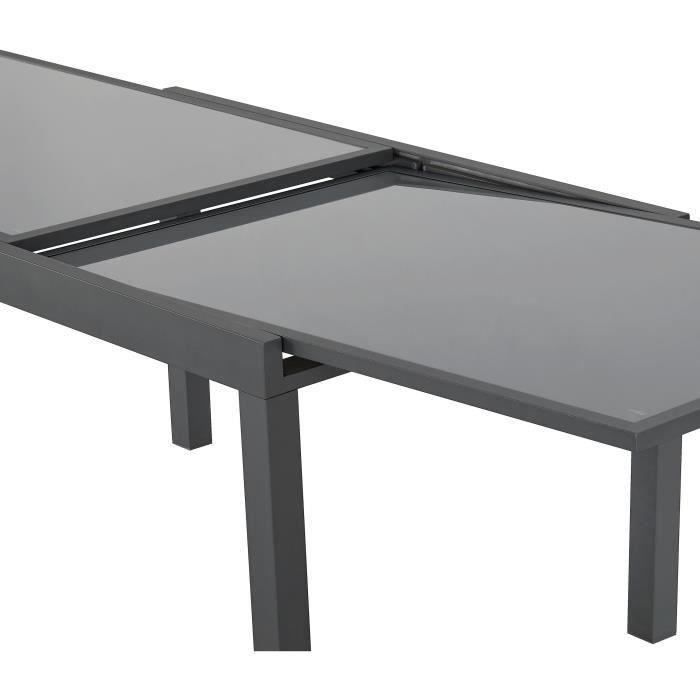 Table de jardin extensible rectangulaire 6 à 10 personnes - Structure ...