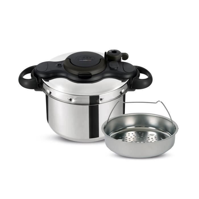 SEB Cocotte-Minute inox, Autocuiseur 6 L, Induction, Sécurité 5 points ...