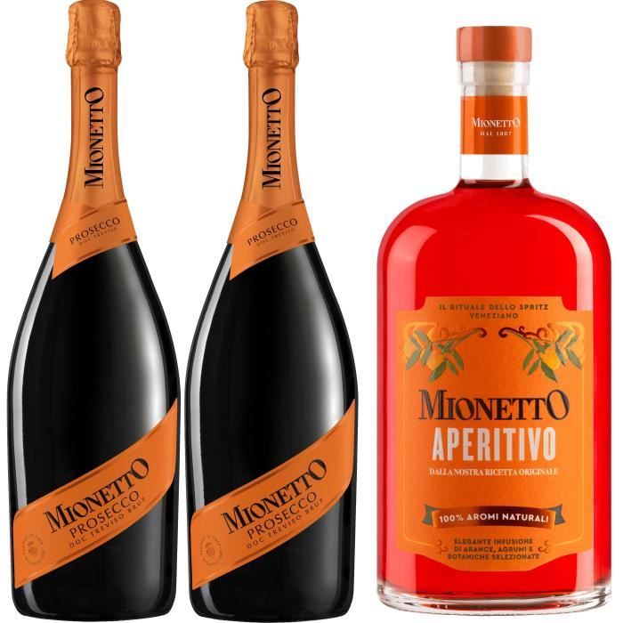 Pack Spritz Mionetto - Aperitivo 1 L + Prosecco Brut 2 x 75 cl - La ...