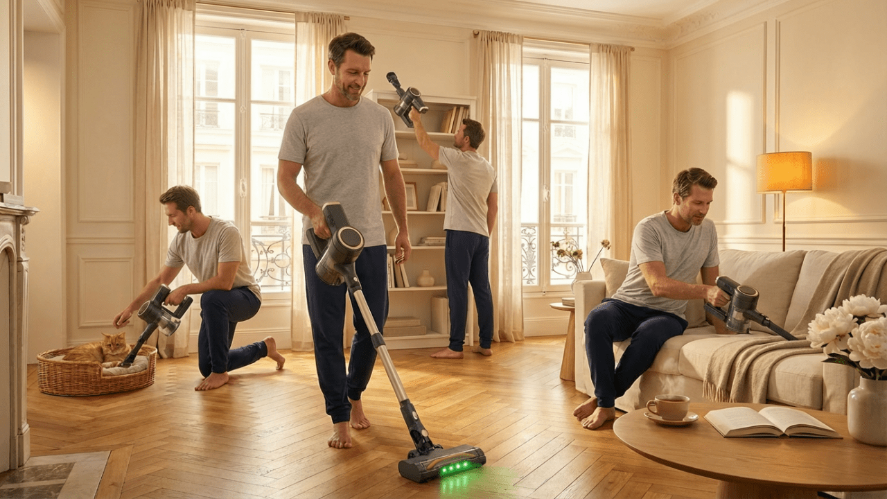 Aspirateur balai autonomie 60 min - Cdiscount